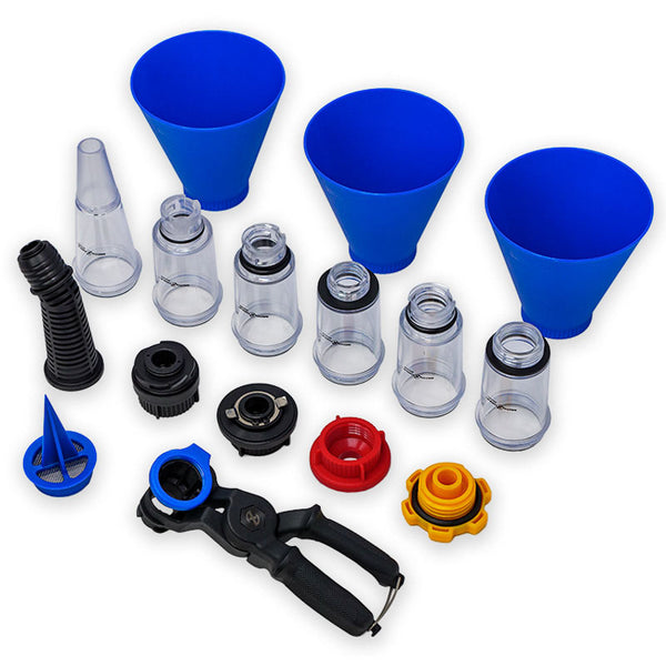 16pc Advanced Engine Oil Funnel Master Kit - Motivx Tools