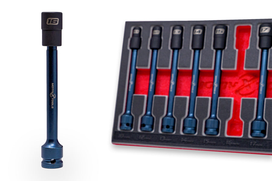 11pc 1/2" Drive Extra Long & Deep Swivel Impact Socket Set - Motivx Tools